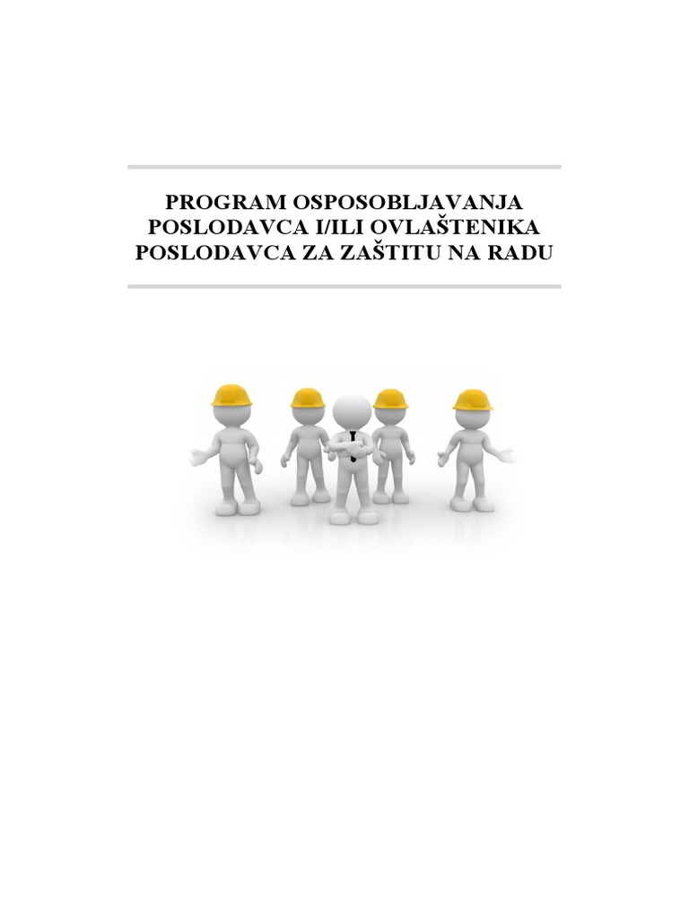 Program Osposobljavanja Poslodavca - Ovlaštenika | PDF