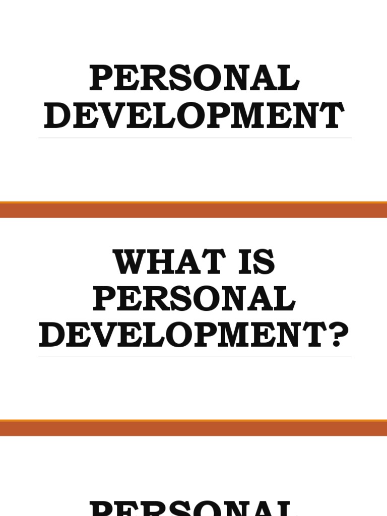 Personal Development | PDF