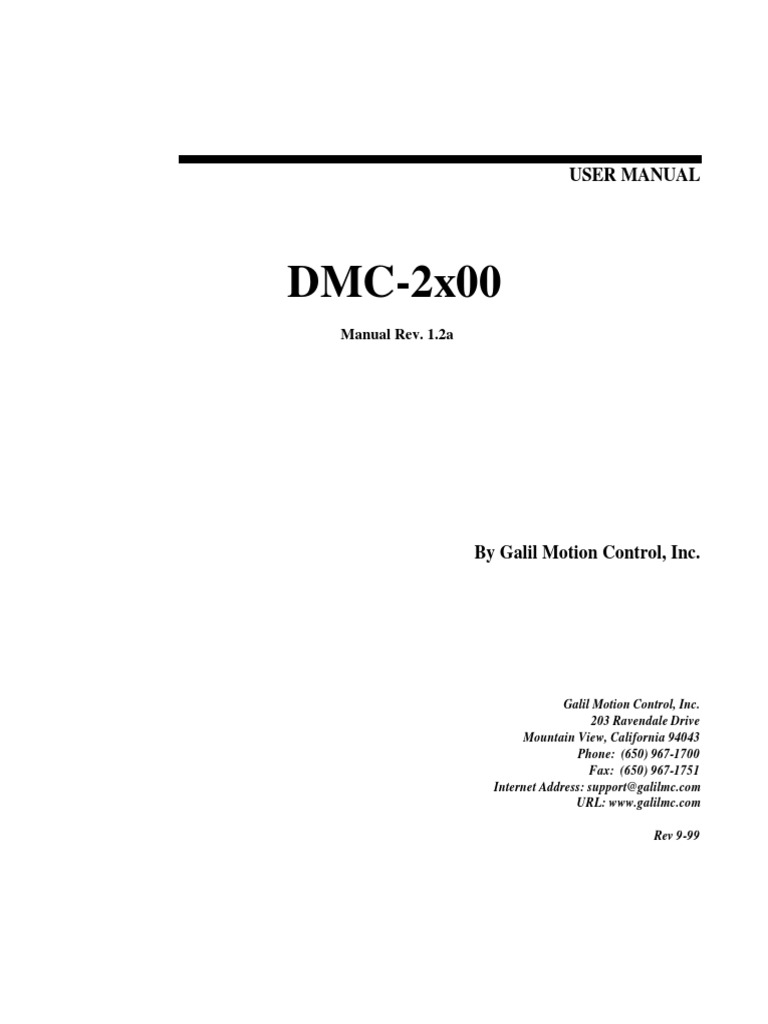 Galil 2100 Manual | PDF