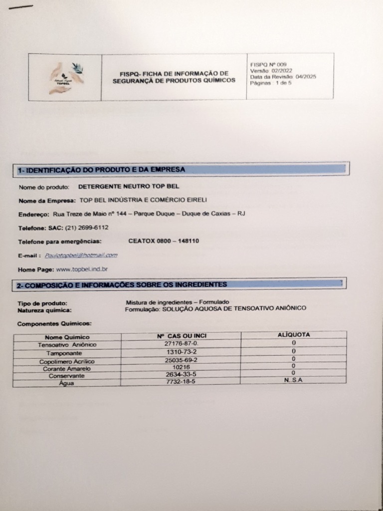 fispq Detergente neutro | PDF