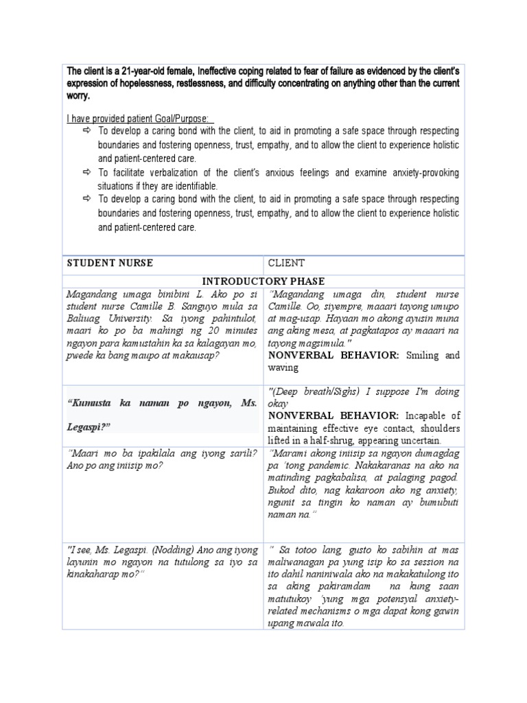 Process Recording Script | PDF Process Recording Script | PDF