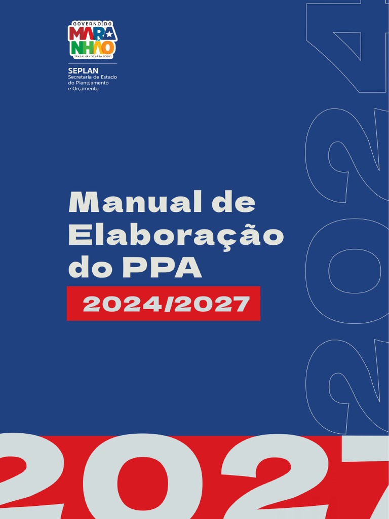 Manual de Elaboração Do Ppa 2024-2027 | PDF | Negócios