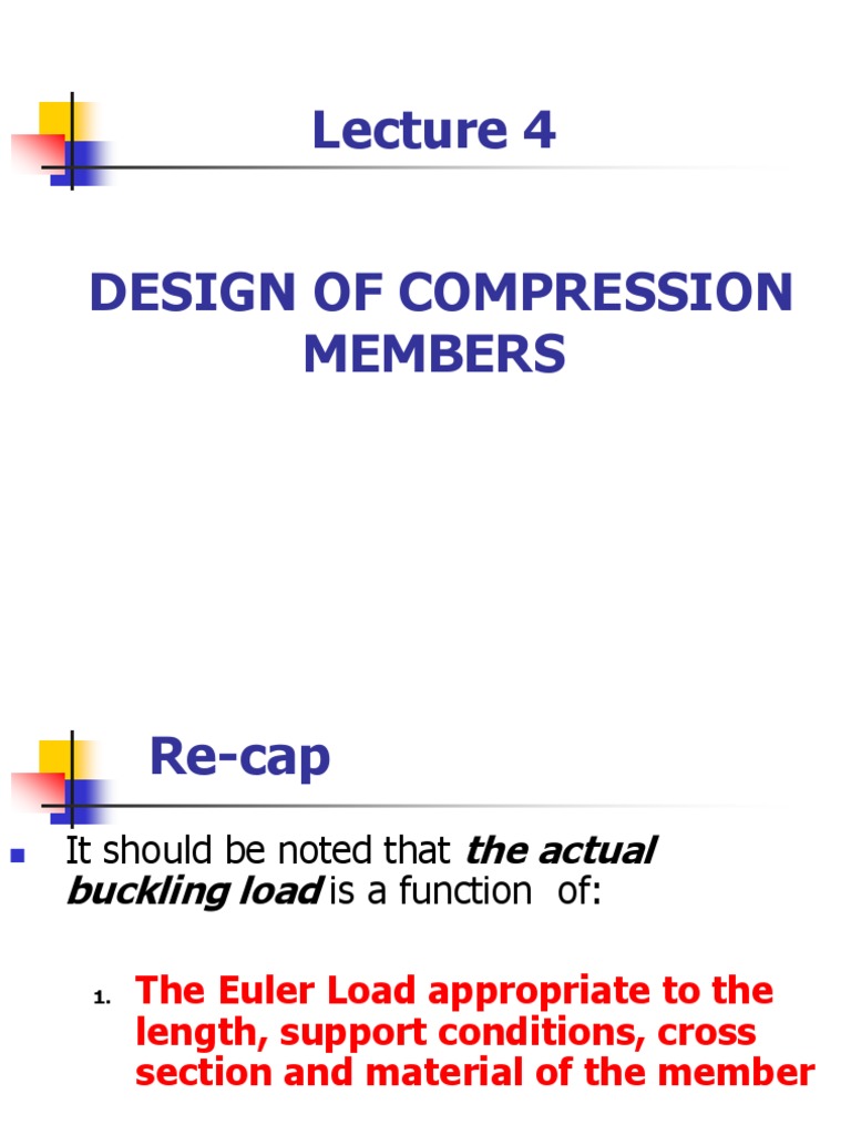 lecture 4 -Design of Compression Members-NEW | PDF