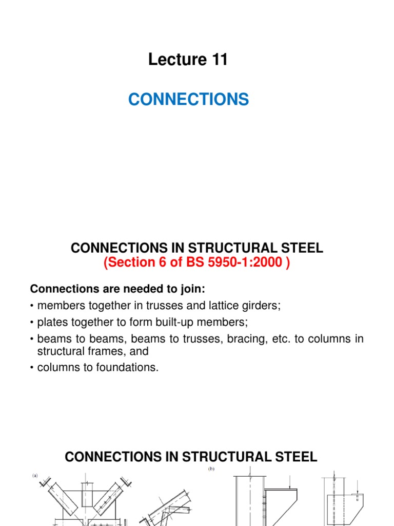 Lecture 11 Connections | PDF