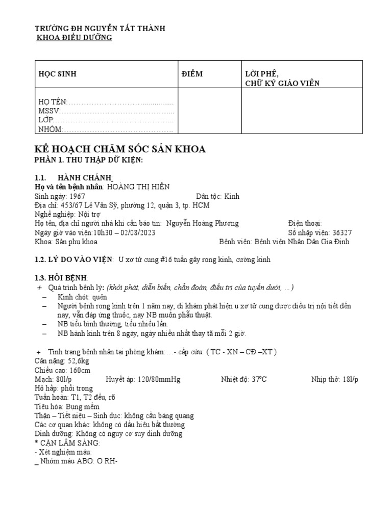 10 mau KHCS Sản (1) | PDF