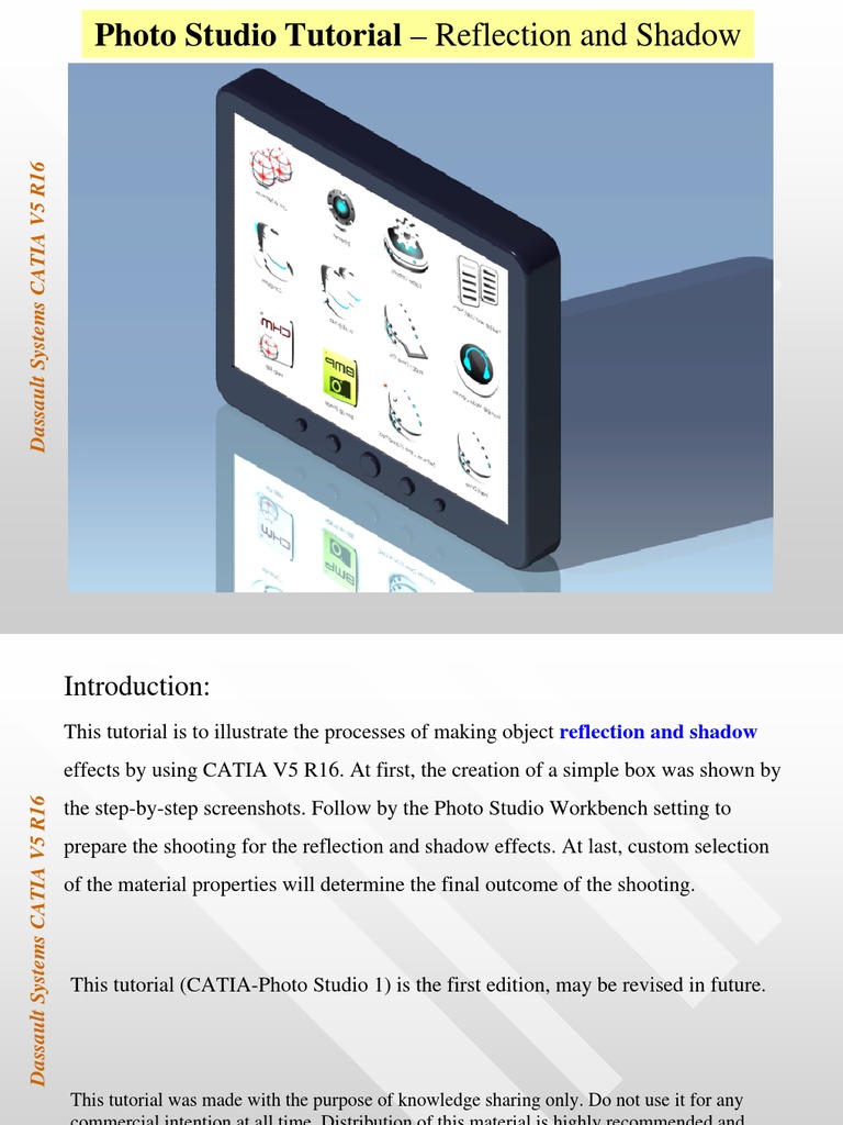 CATIA V5 R16 Photo Studio Guide | PDF | Shadow | Camera