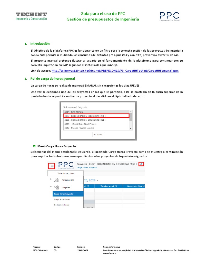 Guía de Uso de PPC en Construcción | PDF