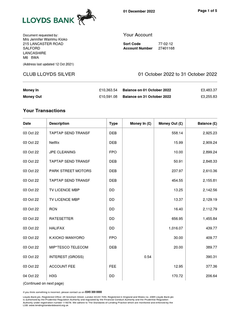 2022 October Statement | PDF
