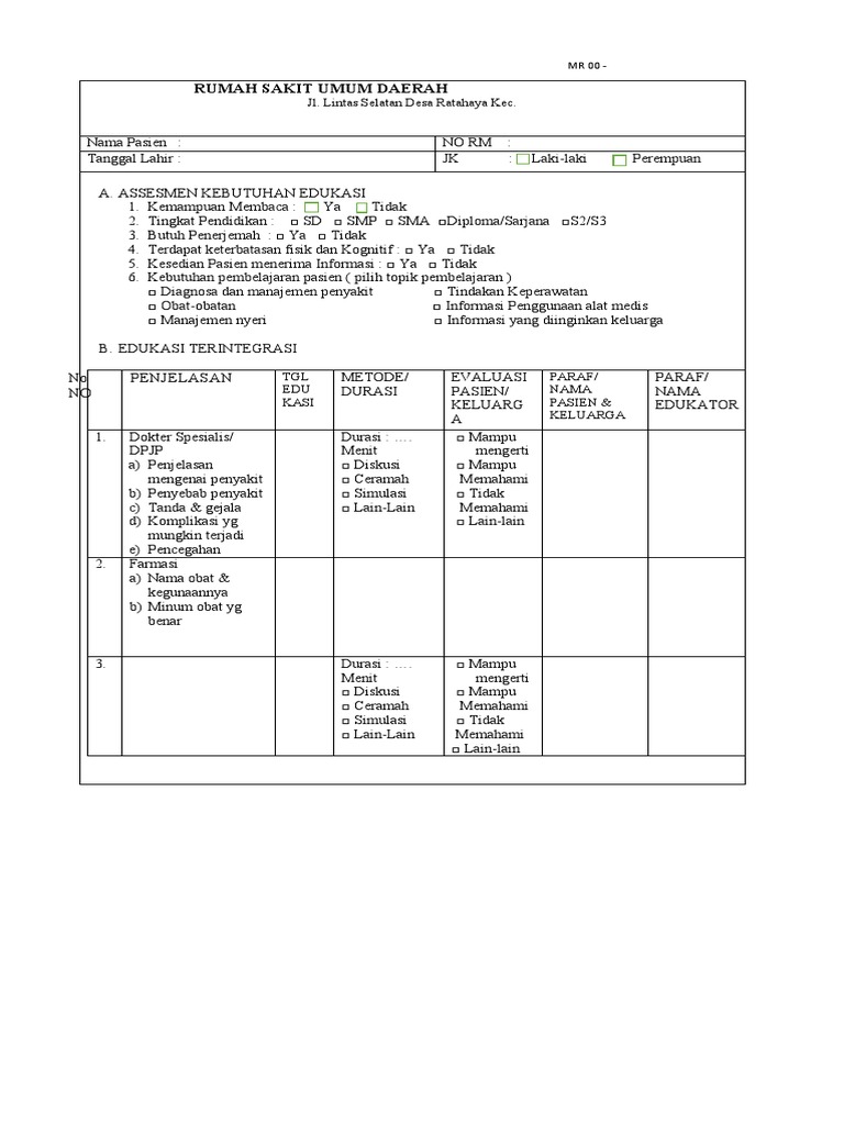 Form Edukasi Terintegrasi | PDF
