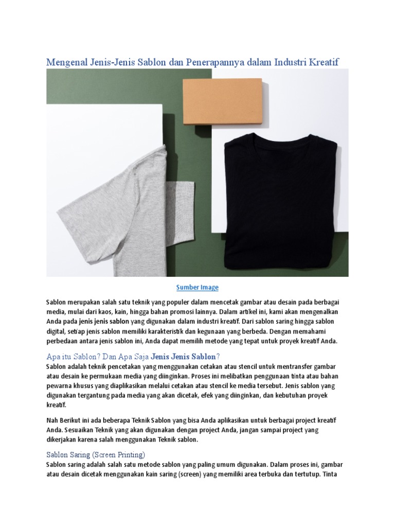 392 Jenis Jenis Sablon | PDF