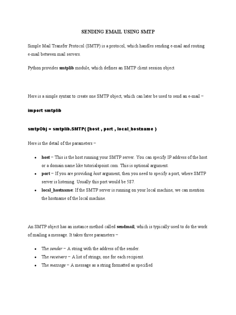 25.sending Email Using SMTP | PDF 25.sending Email Using SMTP | PDF