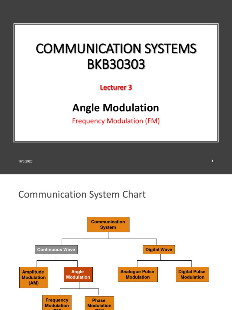 Lecture - 3 - Angle Modulation - FM Modulation | PDF Lecture - 3 - Angle Modulation - FM Modulation | PDF