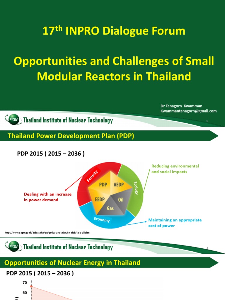 Opportunities and Challenges of SMRs in Thailand | PDF | Nuclear Power ...