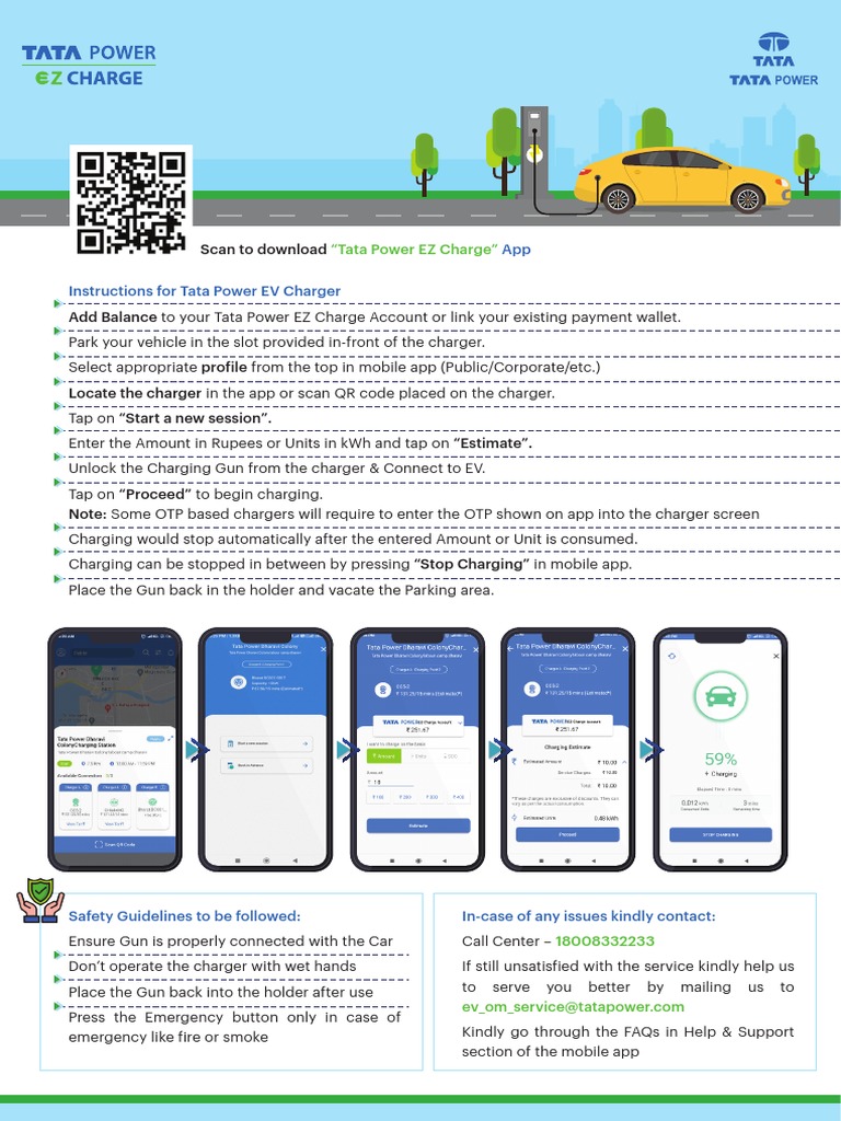 Instructions For Tata Power EV Charger Rev1 | PDF