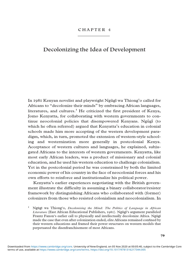Decolonizing The Idea of Development 2020 | PDF