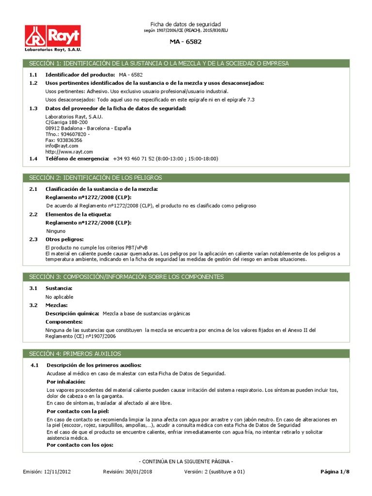 Ma-6582 Pegamento | PDF