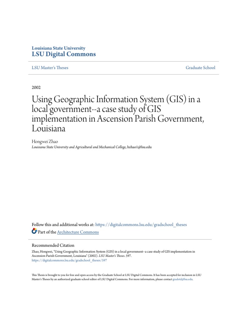 Using Geographic Information System (GIS) in A Local Government | PDF ...