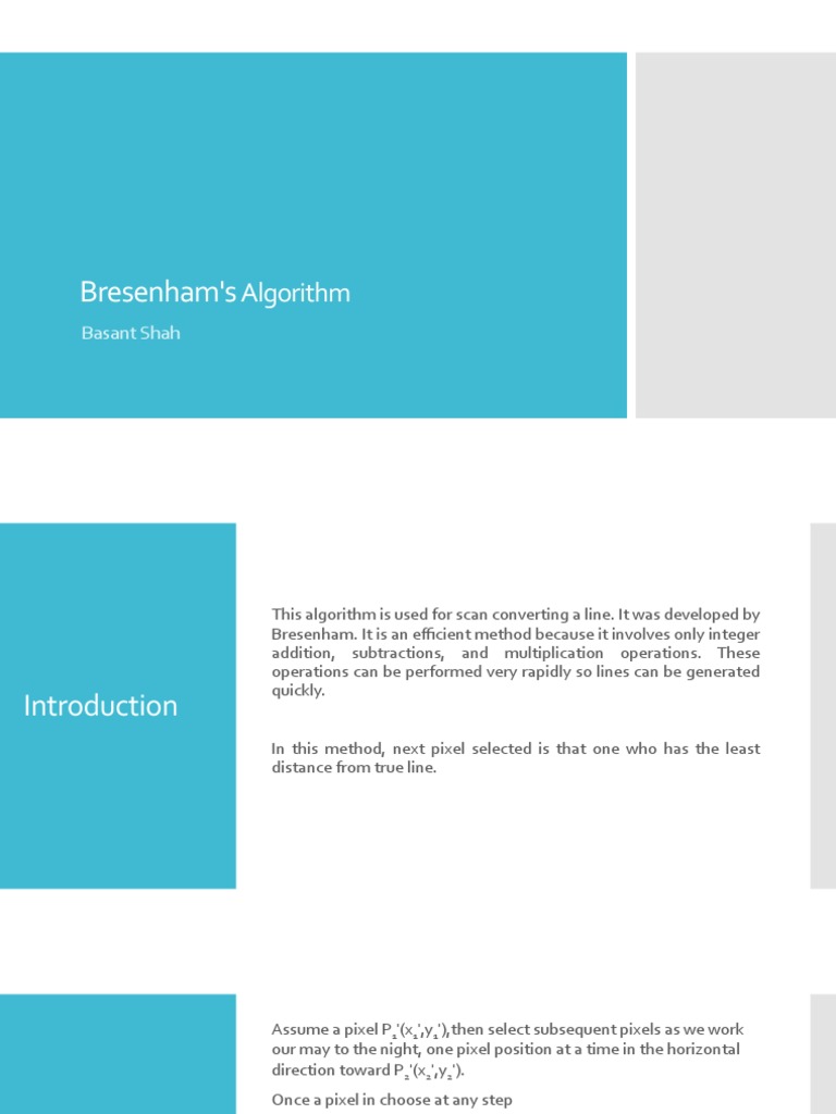 Bresenham's Algorithm | PDF