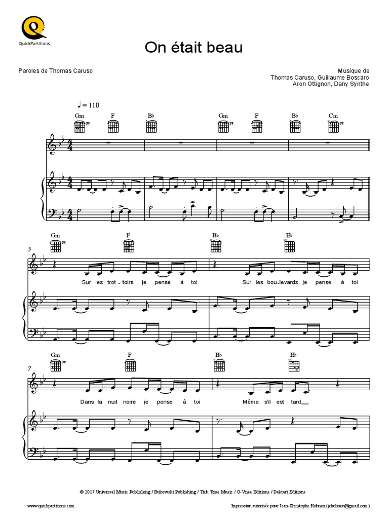 On Était Beau | PDF