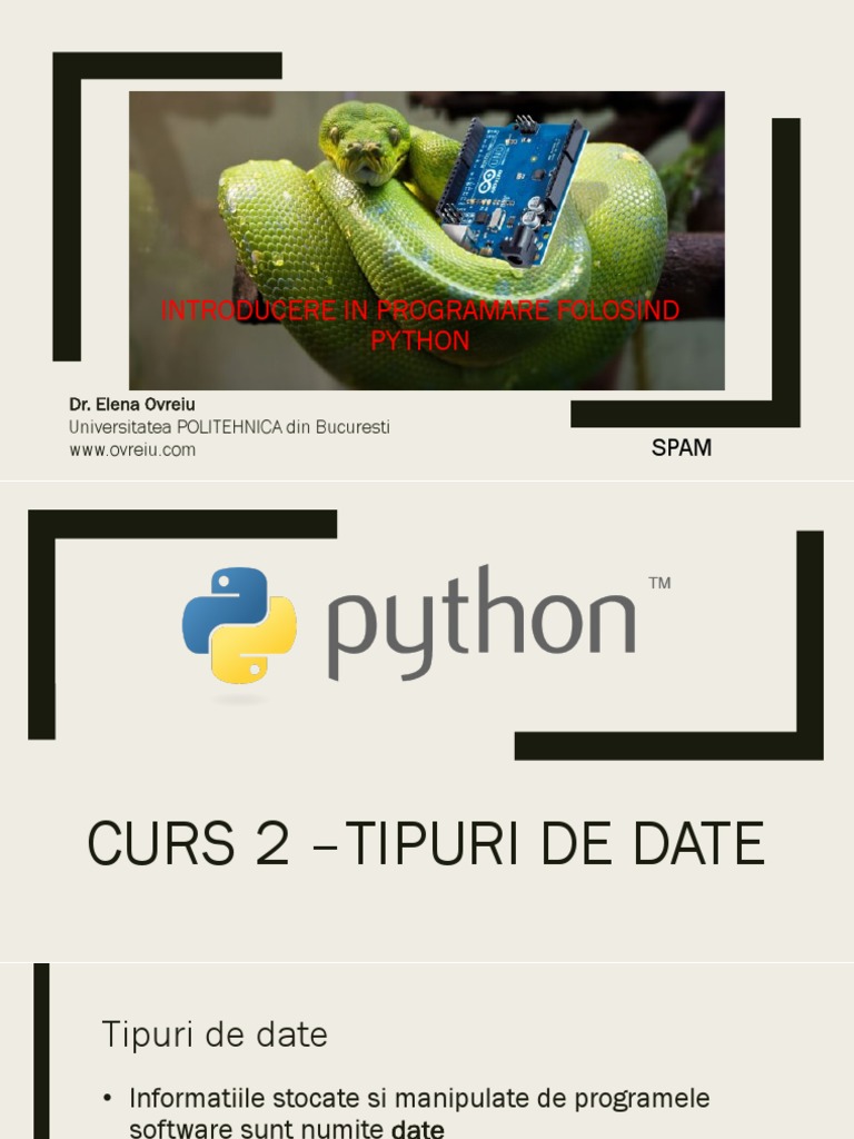 Introducere in Programare Folosind Python | PDF