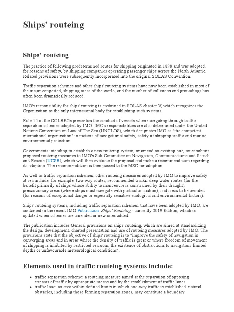 Ships_ Routeing | PDF