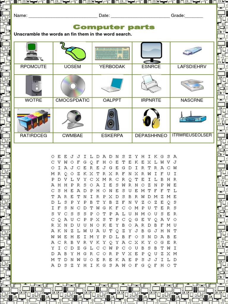 1 1 Wordsearch Computer Components Student Pdf