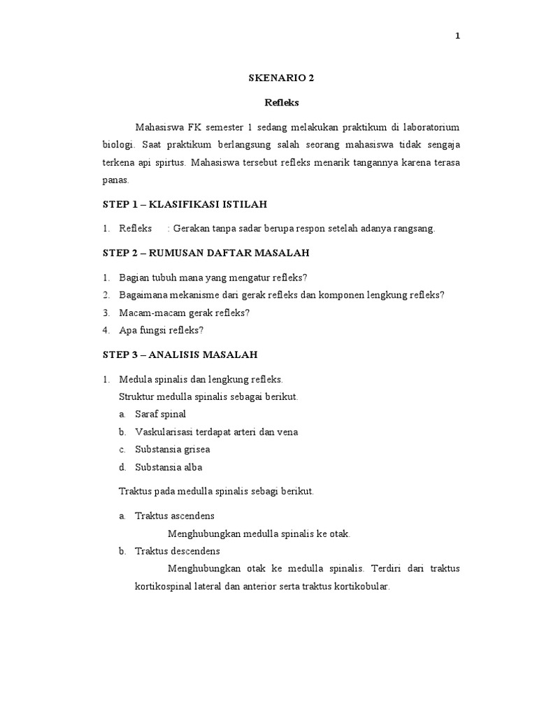 Skenario 2 Refleks | PDF