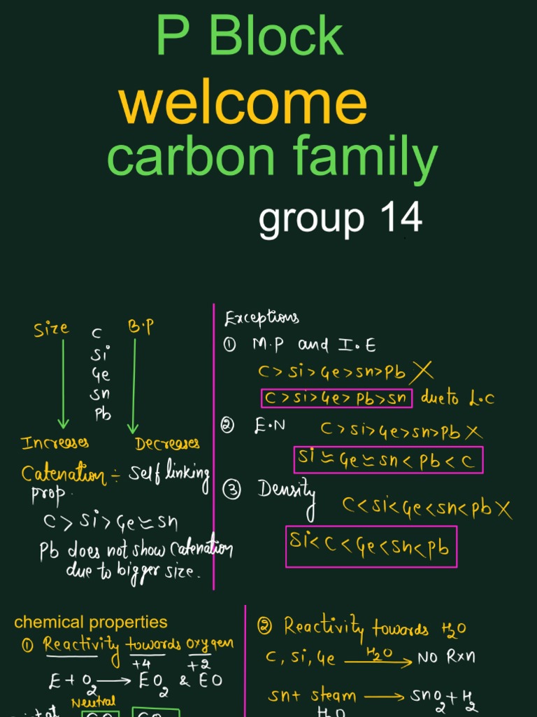 P Block Lec 02 Carbon Family Pankaj Sir | PDF