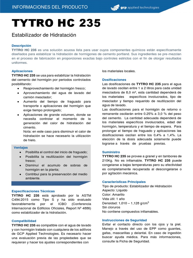 TYTRO HC 235 - Ficha Técnica | PDF