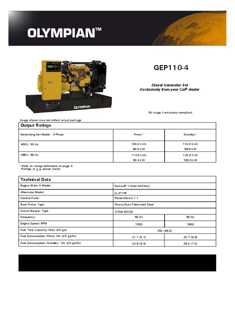 Cat Gep110-4 | PDF