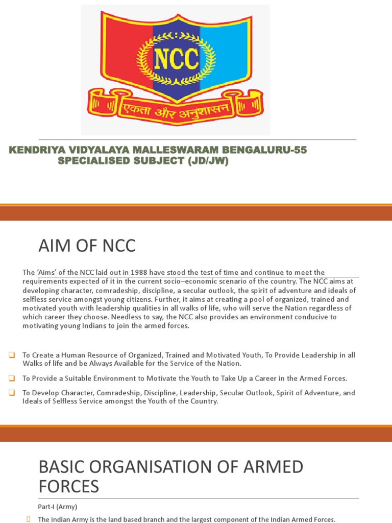 NCC Special Subjects Handbook | PDF