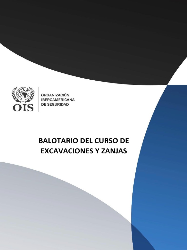 Balotario Del Curso de Excavaciones y Zanjas | PDF