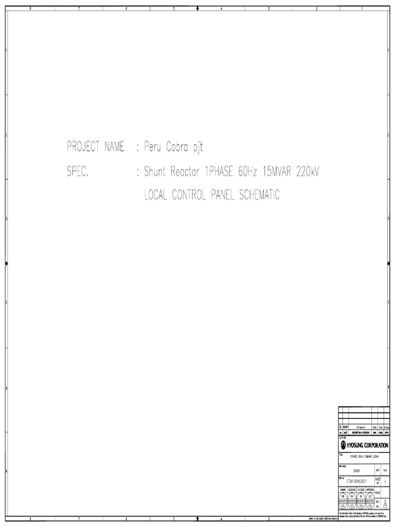 Specification For Local Control Panel (Moyobamba) 15MVAR | PDF