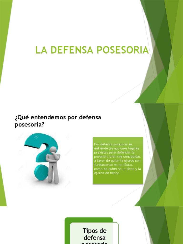 Defensa Posesoria | PDF Defensa Posesoria | PDF