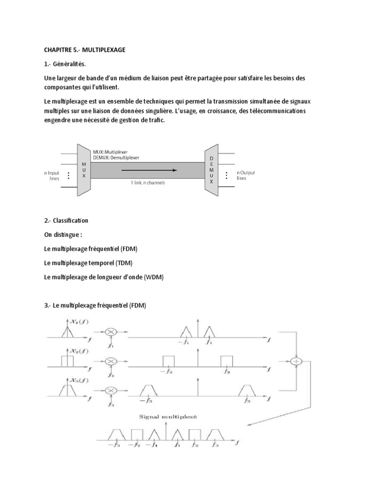 CHAPITRE 5. - Le Multiplexage | PDF