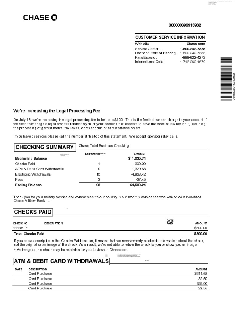 CHASE bank 2 стр | PDF