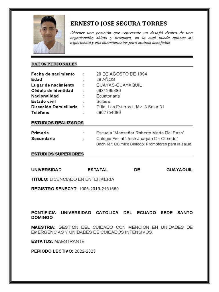 Curriculum Ernesto | PDF