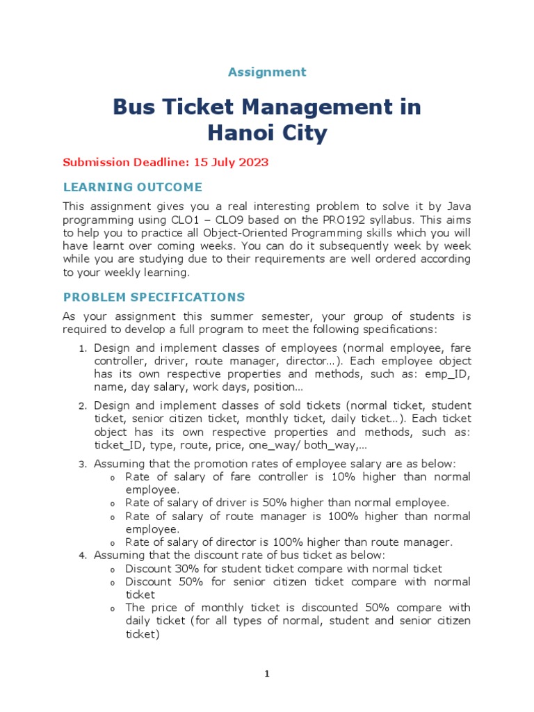 Bus Ticket Management System in Java | PDF