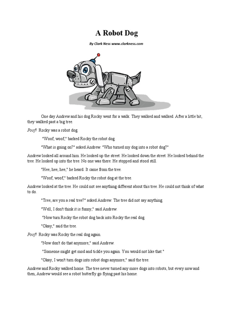 A Robot Dog - Grade 3 | PDF