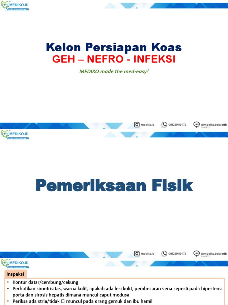 Kelon Persiapan Koas Interna 2 GEH Nefro Infeksi | PDF
