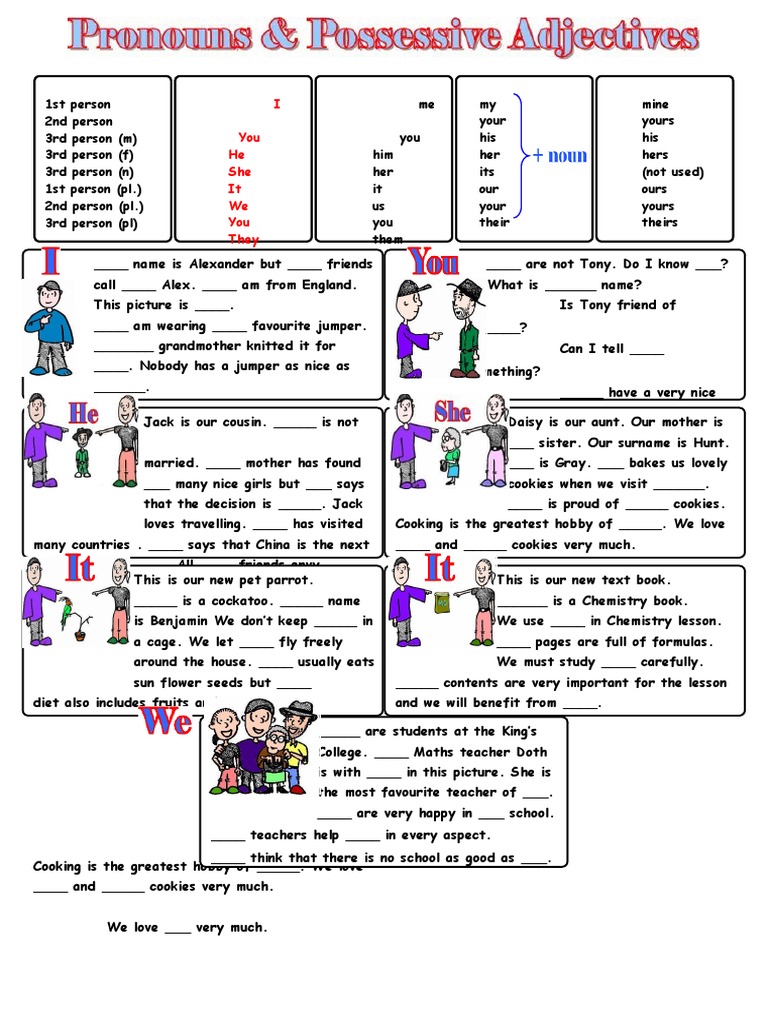 Pronouns Grammar Drills 70532 | PDF