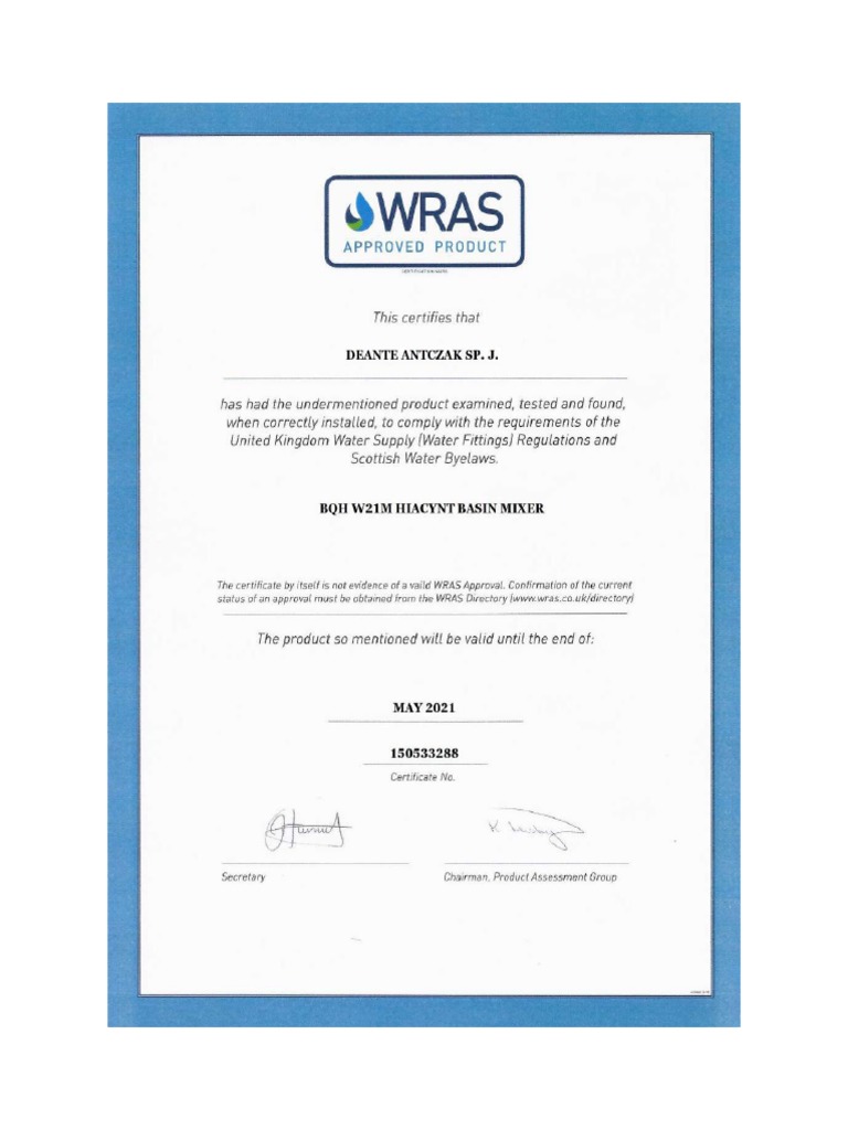 WARS Certificate | PDF