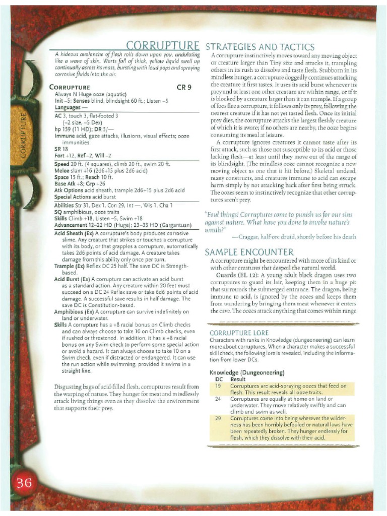 D&D 3.5 - Monster Manual IV - 36-37 | PDF