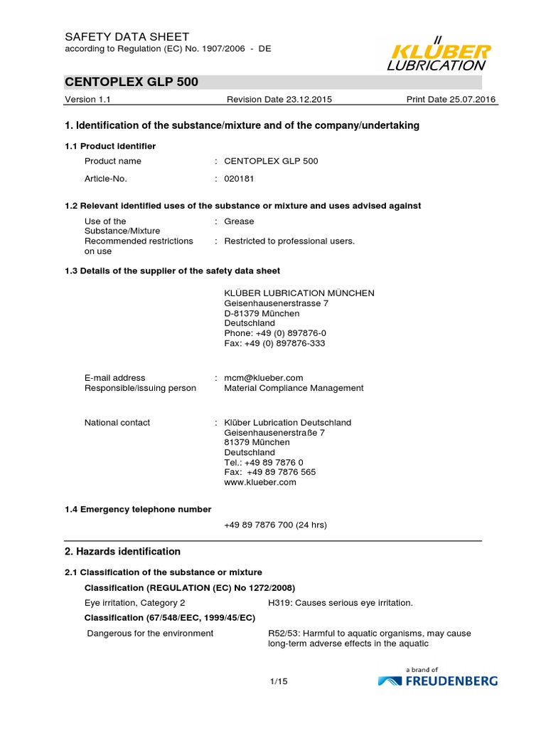 HDS Centoplex GLP 500 | PDF