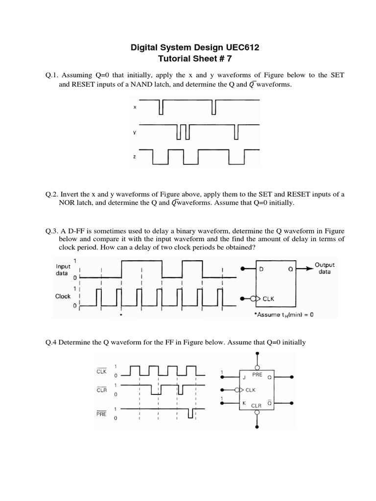 Tutorial Sheet 7 | PDF
