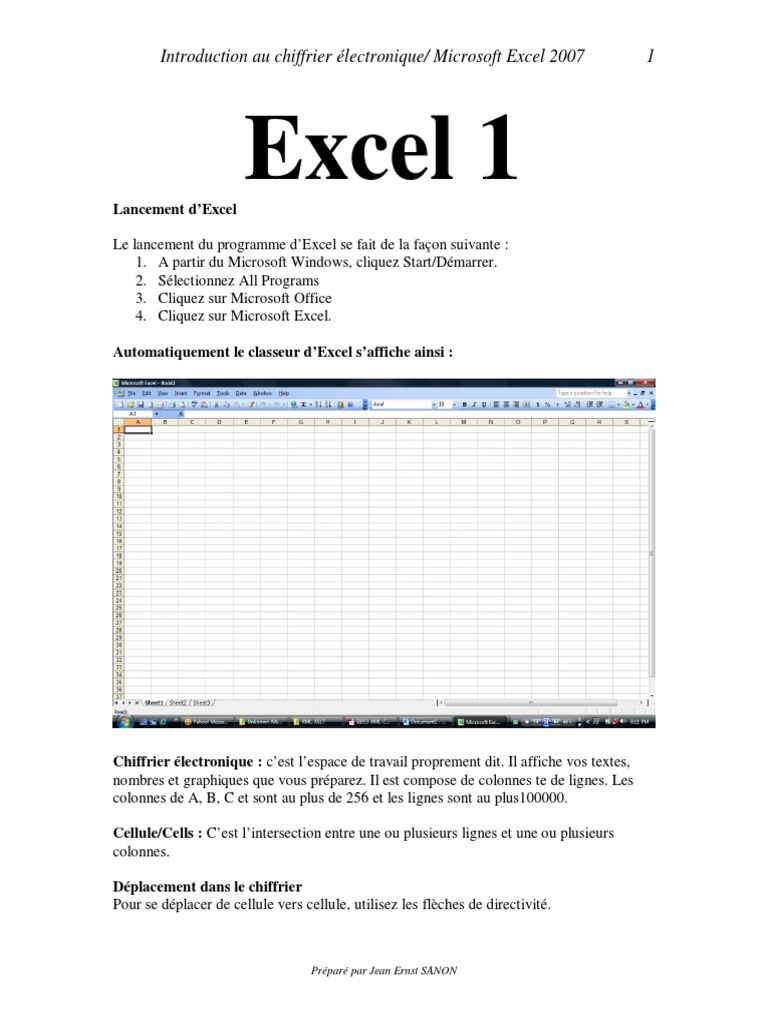 Cours Excel 2009 | PDF