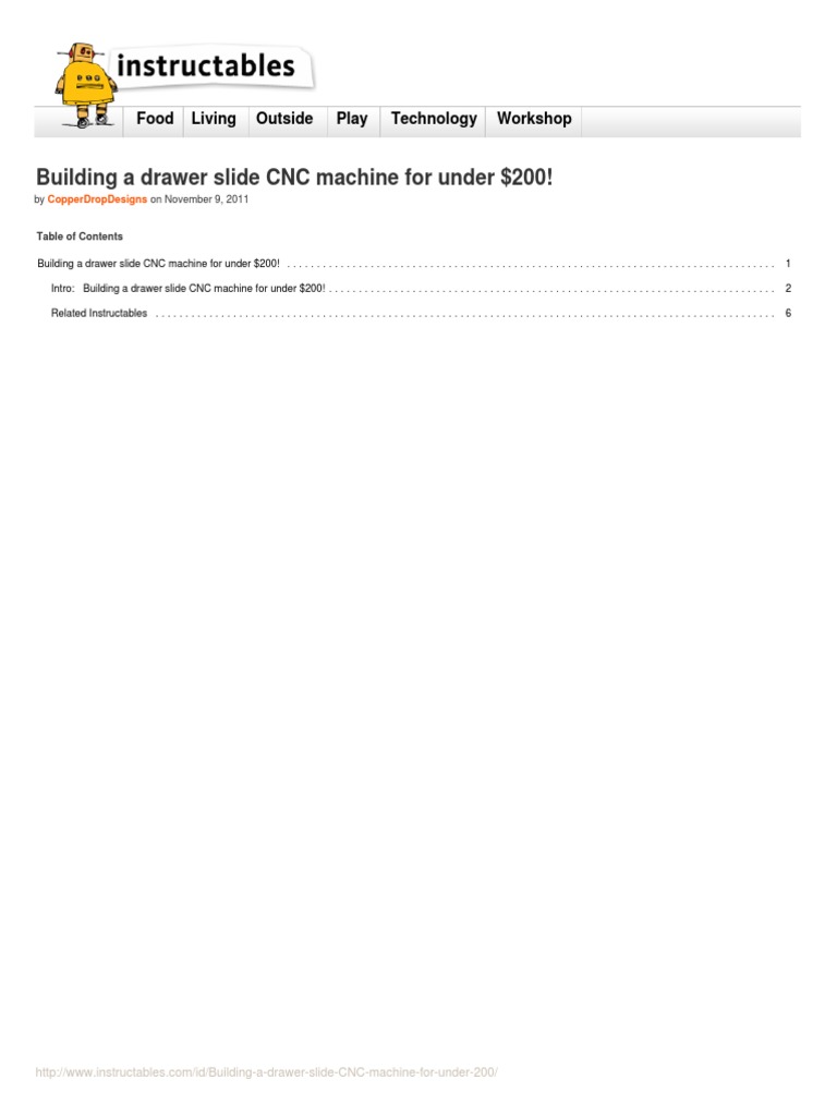 Building A Drawer Slide CNC Machine For Under 200 | PDF | Screw ...