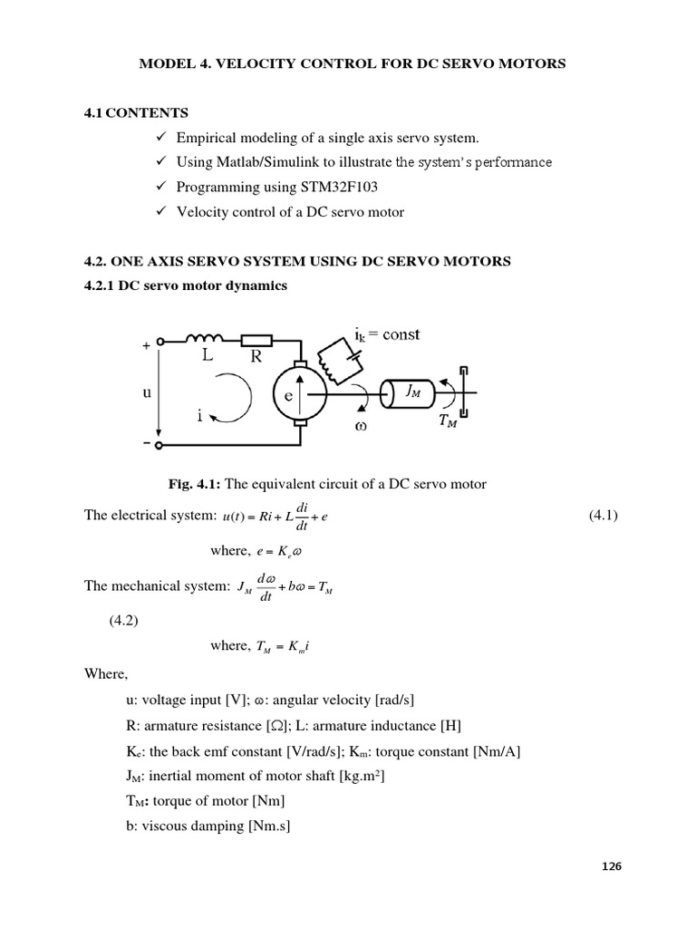 M4. Velocity Control For DC Servo Motors | PDF | Electric Motor | Mechanical Engineering