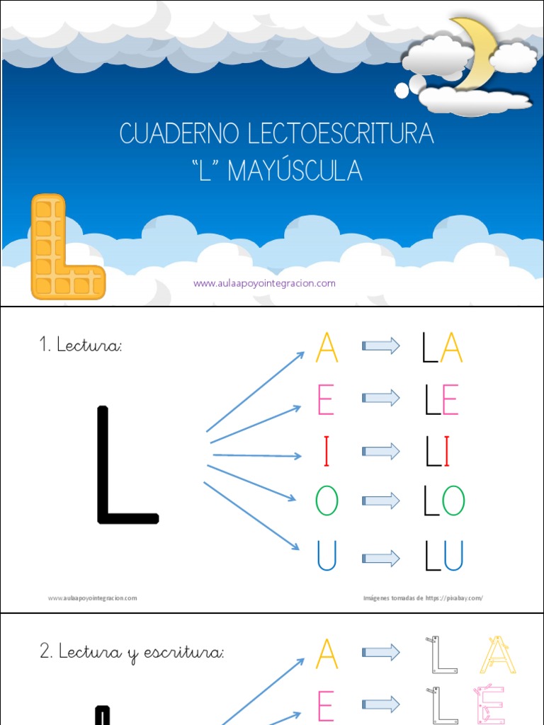 Cuaderno Lectoescritura "L" | PDF