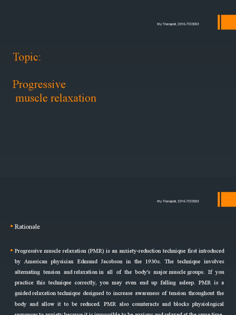 Progressive Muscle Relaxation-1 (Autosaved) | PDF | Self-Improvement ...
